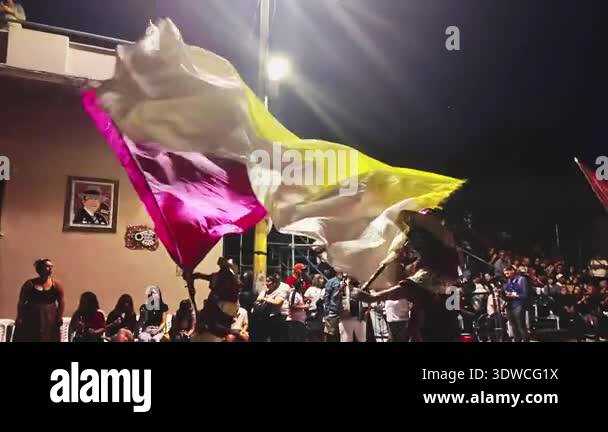 Montevideo, February 7 2026: Candombe comparsa parading on the famous ...