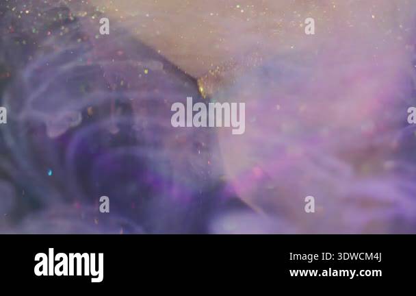 Shimmering art cloud. Blur sparkling flow. Colorful acrylic ink blob ...