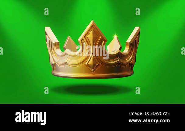 A majestic golden crown is prominently displayed against a vibrant ...