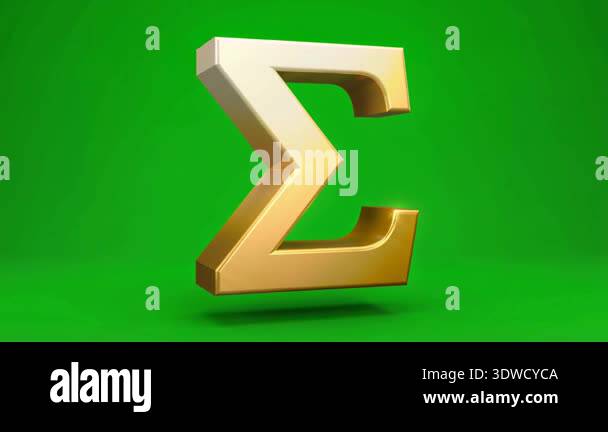 A striking 3D render of a golden sigma symbol, prominently displayed ...