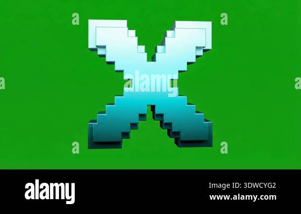 A vibrant, pixelated 'X' symbol, rendered in shades of blue and white ...