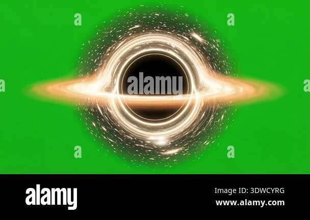 A mesmerizing black hole with a glowing accretion disk, set against a ...