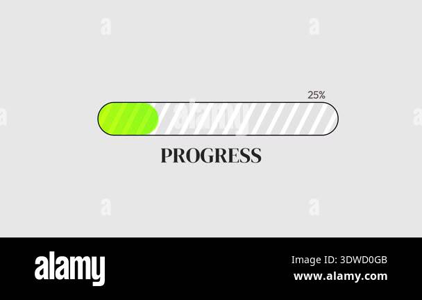 Progress Bar Video Achieve Goals with Vibrant Green Advancement on ...
