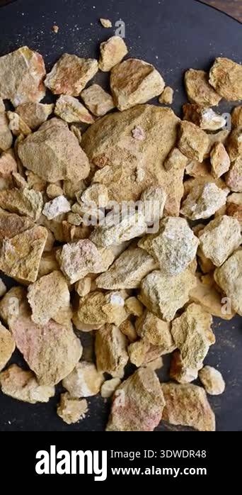 Multani Mitti (Fullers Earth) Rotating on Black Background Beauty And ...