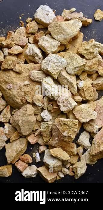 Top View of Multani Mitti (Fullers Earth) Rotating on Black Background ...