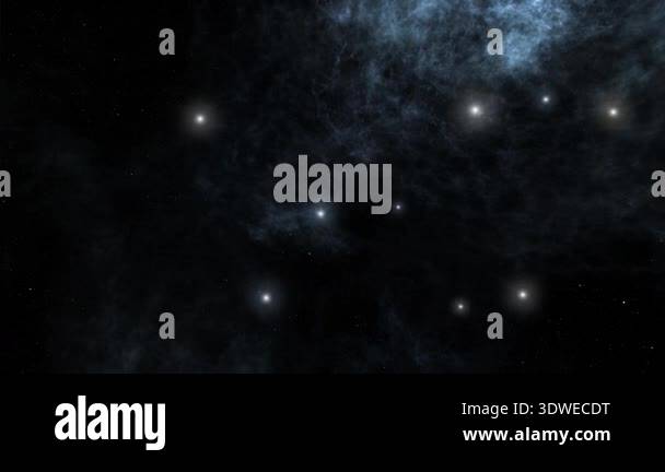 Seamlessly loopable animation of a dark cosmic nebula, spinning slowly ...