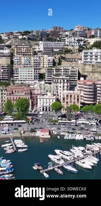 Naples Skyline At Naples In Campania Italy. Coastal City. Seascape Bay ...