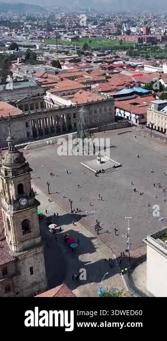 Bolivar Square At Bogota In District Capital Colombia. High Rise ...