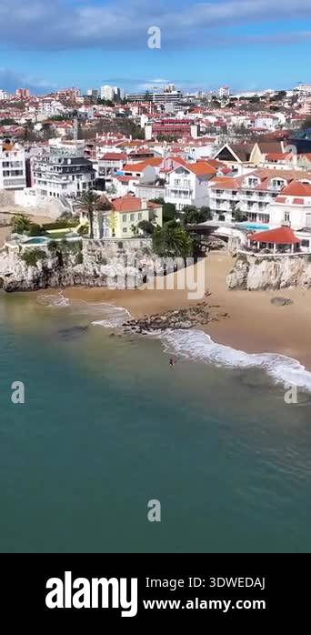 Cascais Skyline At Cascais In District Of Lisbon Portugal. Coastal City ...