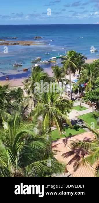 Itapua Beach At Salvador In Bahia Brazil. Tropical Skyline. Beach ...