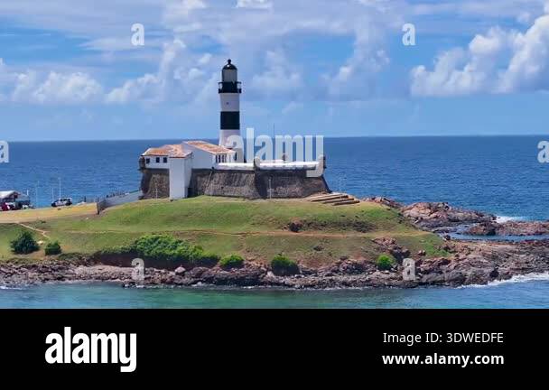 Barra Lighthouse In Salvador In Bahia Brazil. Beach Landscape. Nature ...