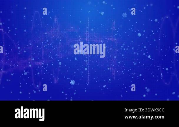 Particle dots drifting downward starting snowflakes falling waveform ...