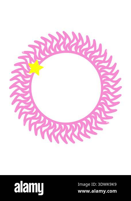 twinkling stars effect animation of tattoo in line style of a sun Stock ...