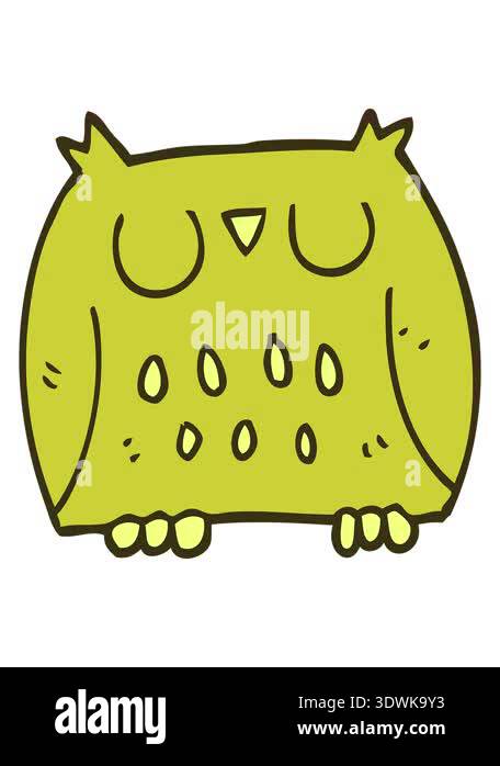 changing color animation of cartoon doodle cute owl Stock Video Footage ...