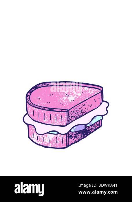 stretching up animation of cartoon doodle toasted sandwich Stock Video ...