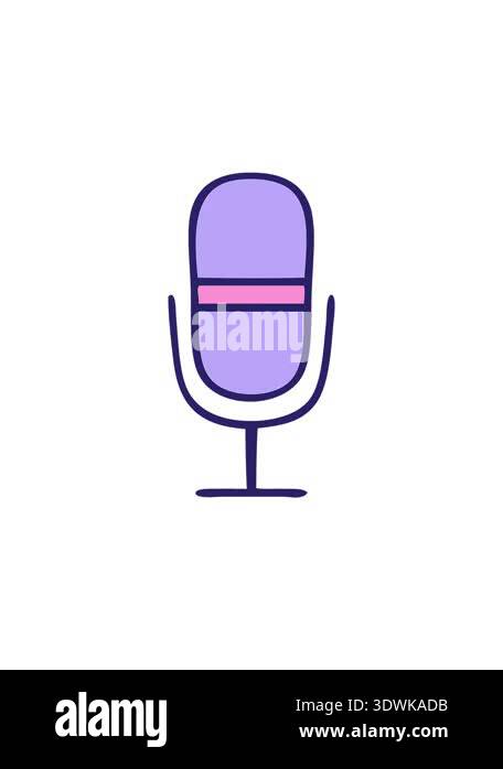sales flash animation of cute cartoon of a radio microphone Stock Video ...