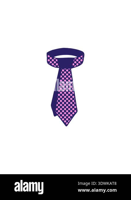 splitting effect animation of comic book style quirky cartoon neck tie ...