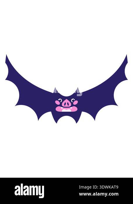 shaking motion animation of a fun cute halloween bat Stock Video ...