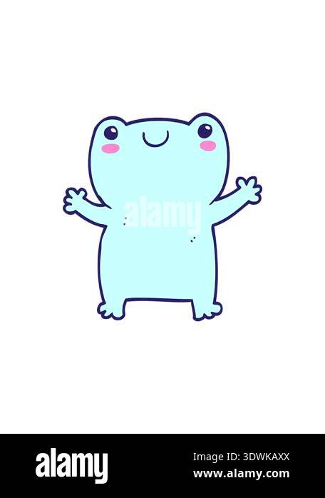 radioactive glowing animation of cartoon cute frog Stock Video Footage ...