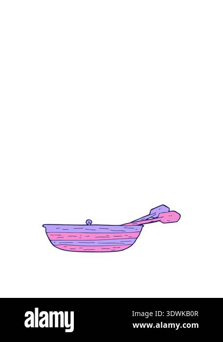 stretching up animation of cartoon of rowing boat Stock Video Footage ...
