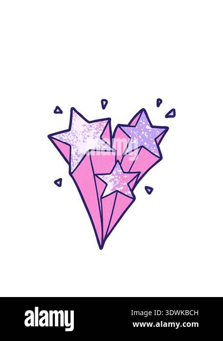 jumping motion animation of shooting stars cartoon Stock Video Footage ...
