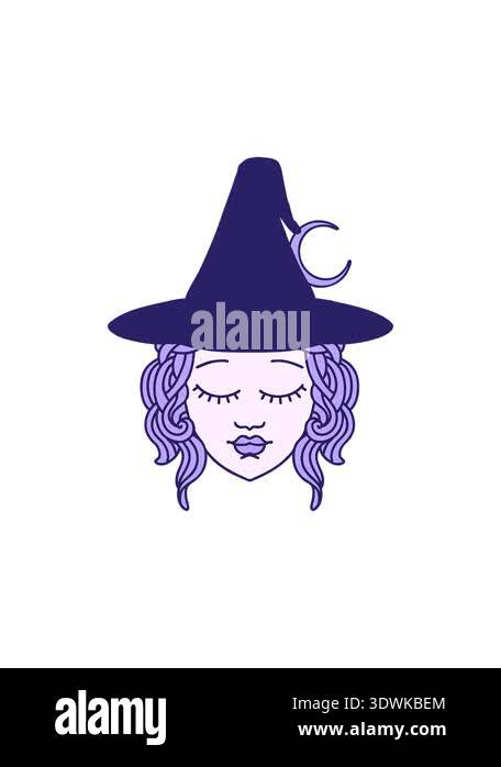 popping motion animation of Retro Tattoo Style human mage character ...
