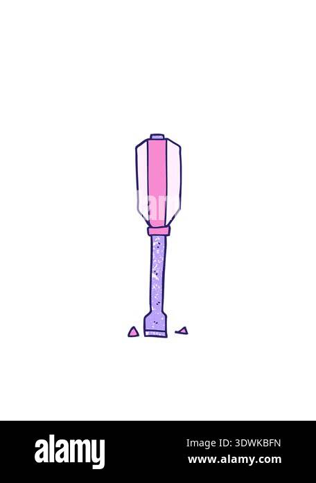 bobbing motion animation of cartoon doodle screwdriver Stock Video ...