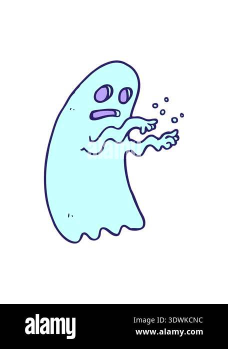 shaking motion animation of cartoon ghost Stock Video Footage - Alamy