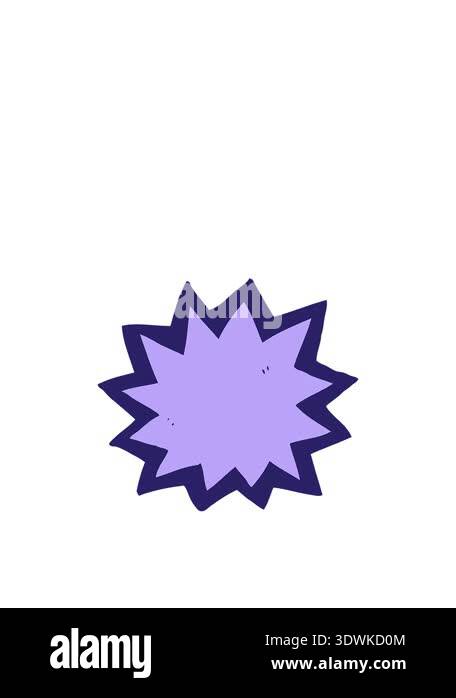 jumping motion animation of cartoon drawing of an explosion Stock Video ...