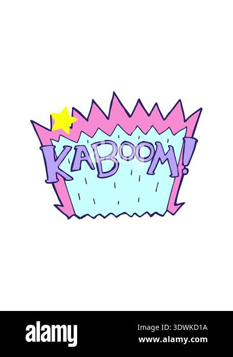 twinkling stars effect animation of cartoon explosion symbol Stock ...