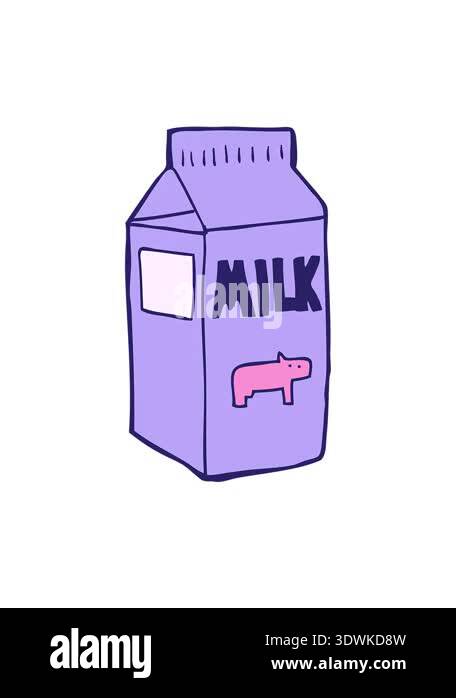vibrating motion animation of cartoon milk carton Stock Video Footage ...