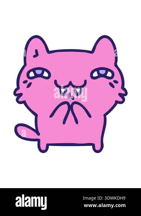 shivering motion animation of cartoon of a mischievous halloween cat ...