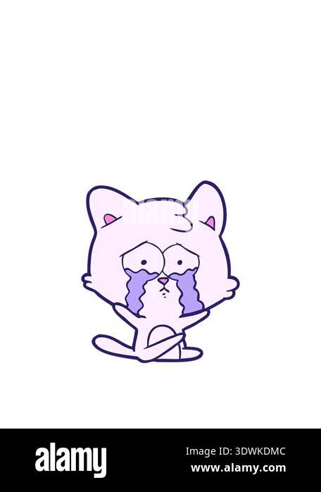 stretching up animation of retro cartoon cat illustration Stock Video ...