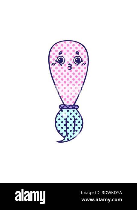 glitter effect animation of comic book style cartoon of a paint brush ...