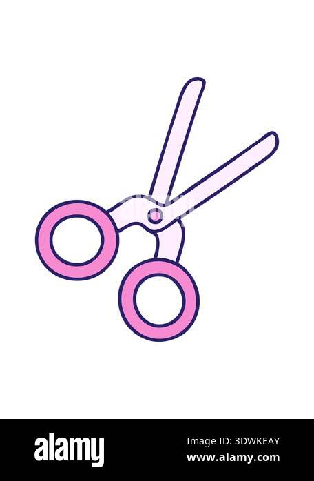 shine light effect animation of cartoon of a pair of scissors Stock ...
