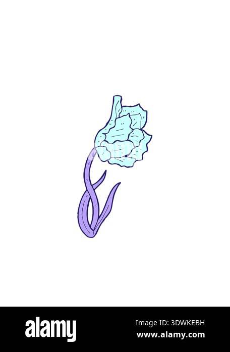 blinking radial lines animation of cartoon flower Stock Video Footage ...