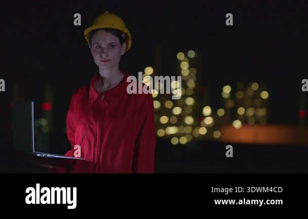 Engineers night shift working oil and gas refinery service, Workers ...