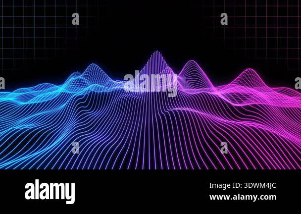 A mesmerizing abstract digital landscape featuring a vibrant grid of ...