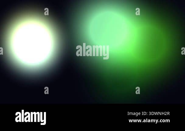 Video of glowing orbs in different colors transitioning in a dark space ...