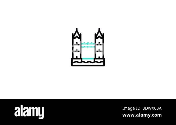 Landmark Animated Icon Professional animated icon designed for modern ...