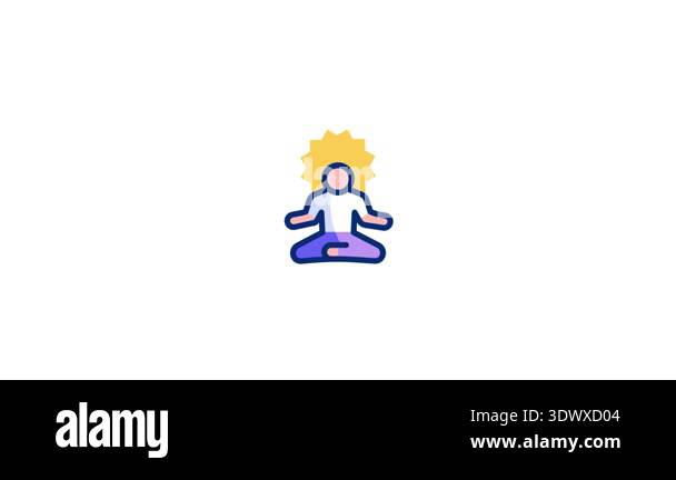 Meditation Animated Icon Professional animated icon designed for modern ...