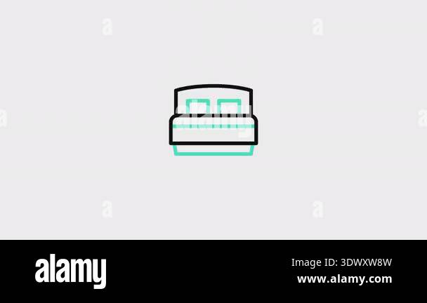 Bed Animated Icon Professional animated icon designed for modern ...