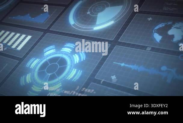 System initiating data stream, interface updating charts, gauge and map ...