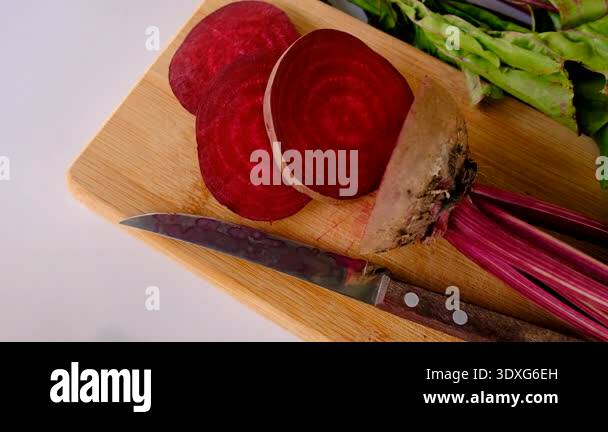 Beets contain betaine on the table. Selective focus. food Stock Video ...