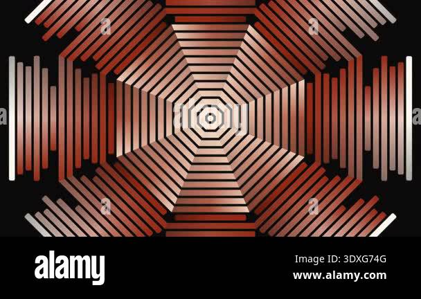 Animated geometric pattern featuring concentric octagons and gradient ...