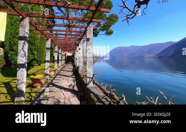 The beautiful pergola in a green garden with traditional pergola ...