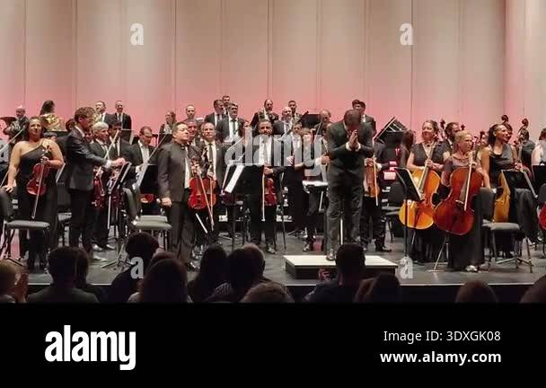 Montevideo, Uruguay: February 14 2026: A video showing a conductor and ...
