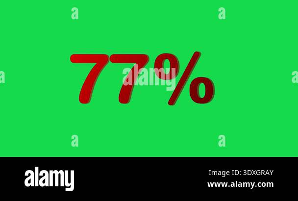 71% percent discount label symbol animation on green screen background ...
