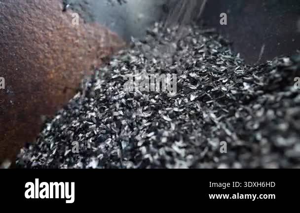 Traditional Sunflower Seed Crushing Process for Oil Production. Kernels ...
