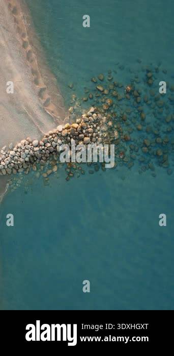 Roccella Ionica Beach with Calm Sea in Summer at Sunset Stock Video ...